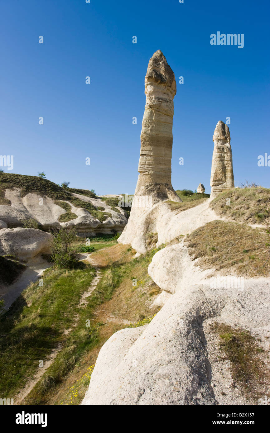 Phallic pillars known as Fairy Chimneys in the valley known as Love ...
