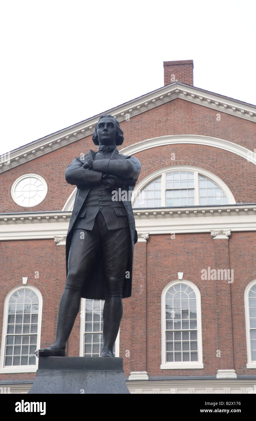 Samuel Adams statue at Faneuil Hall in Boston Massachusetts USA Stock ...