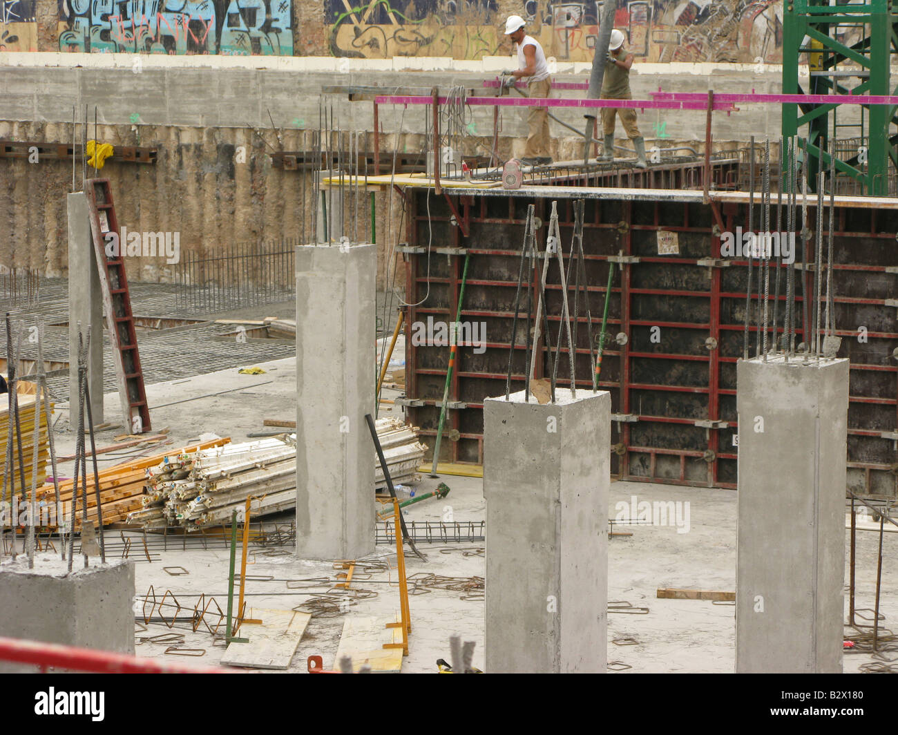 concrete cement construction site Stock Photo - Alamy
