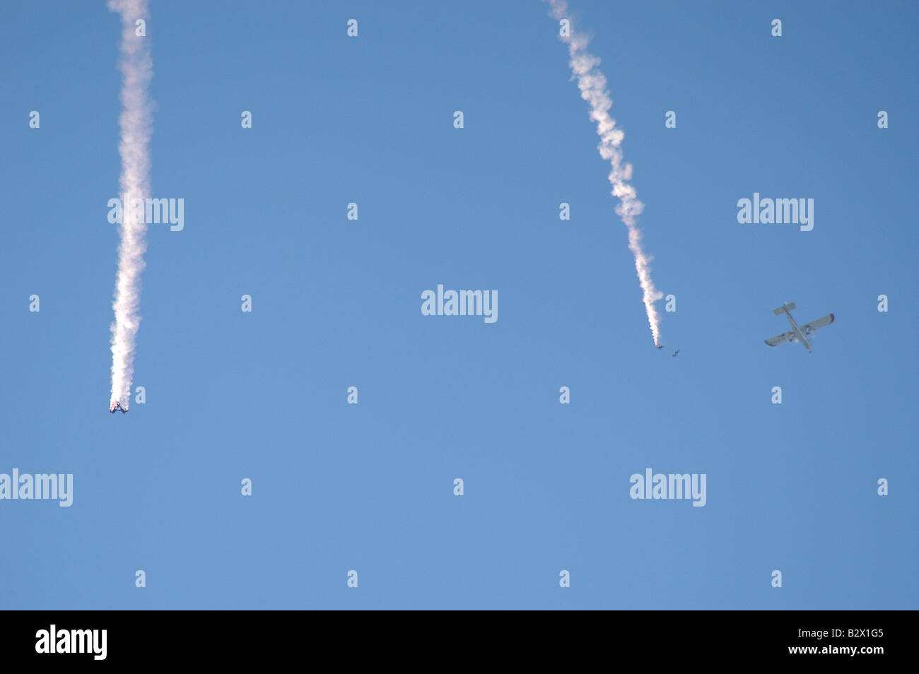 Parachutist Jumping from Plane Stock Photo - Alamy