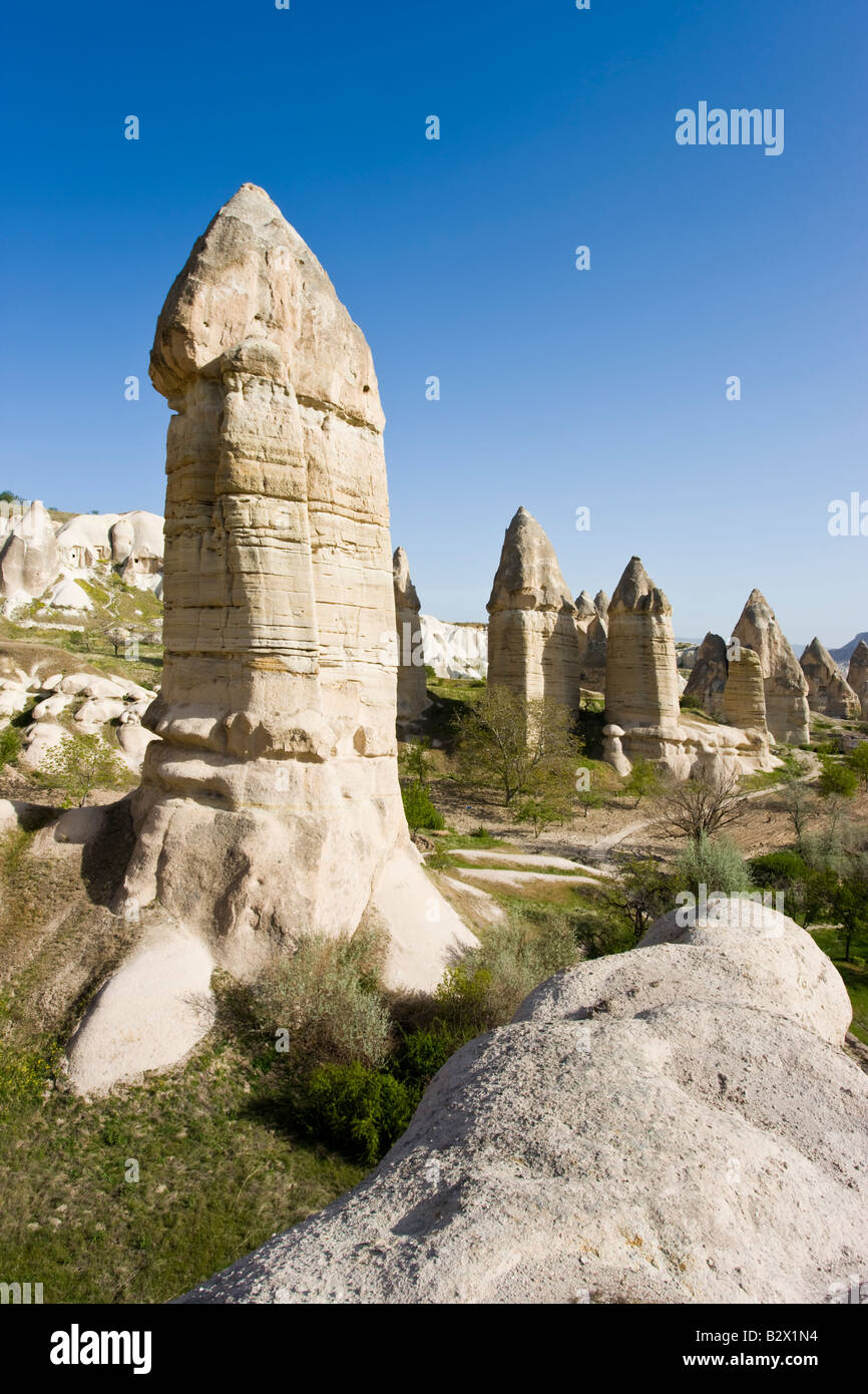 Phallic pillars known as Fairy Chimneys in the valley known as Love ...