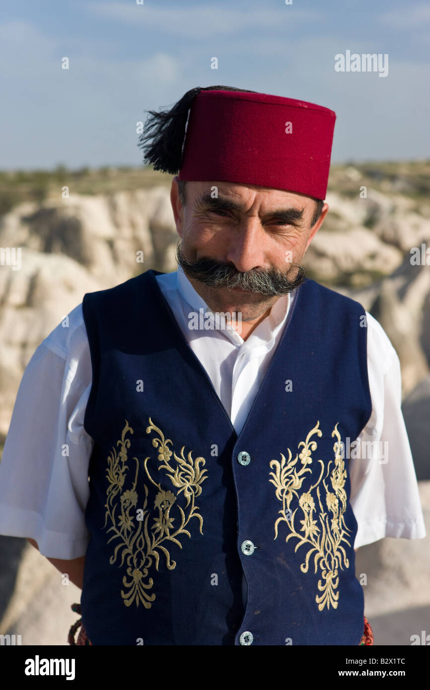 Turkish waiter outside a restaurant in Goreme, Cappadocia, Anatolia ...