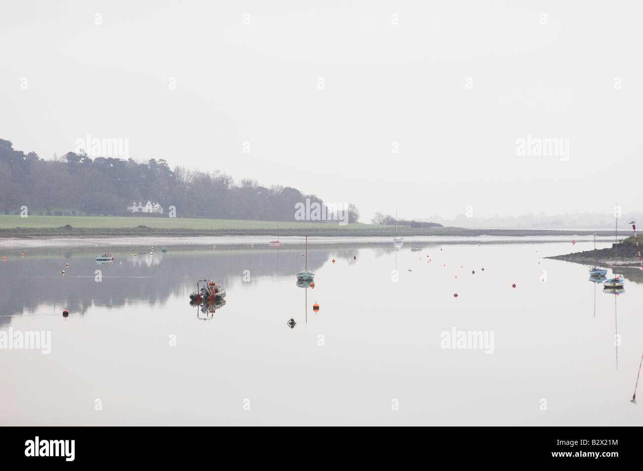 High Tide on the River Deben Stock Photo - Alamy
