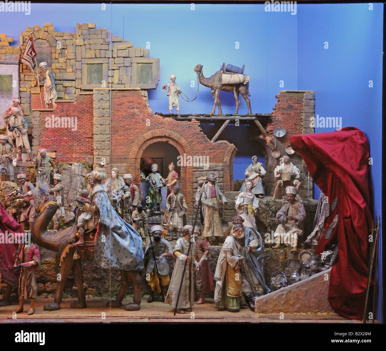 Section of NEAPOLITAN NATIVITY SCENE Museo Nacional de Escultura ...