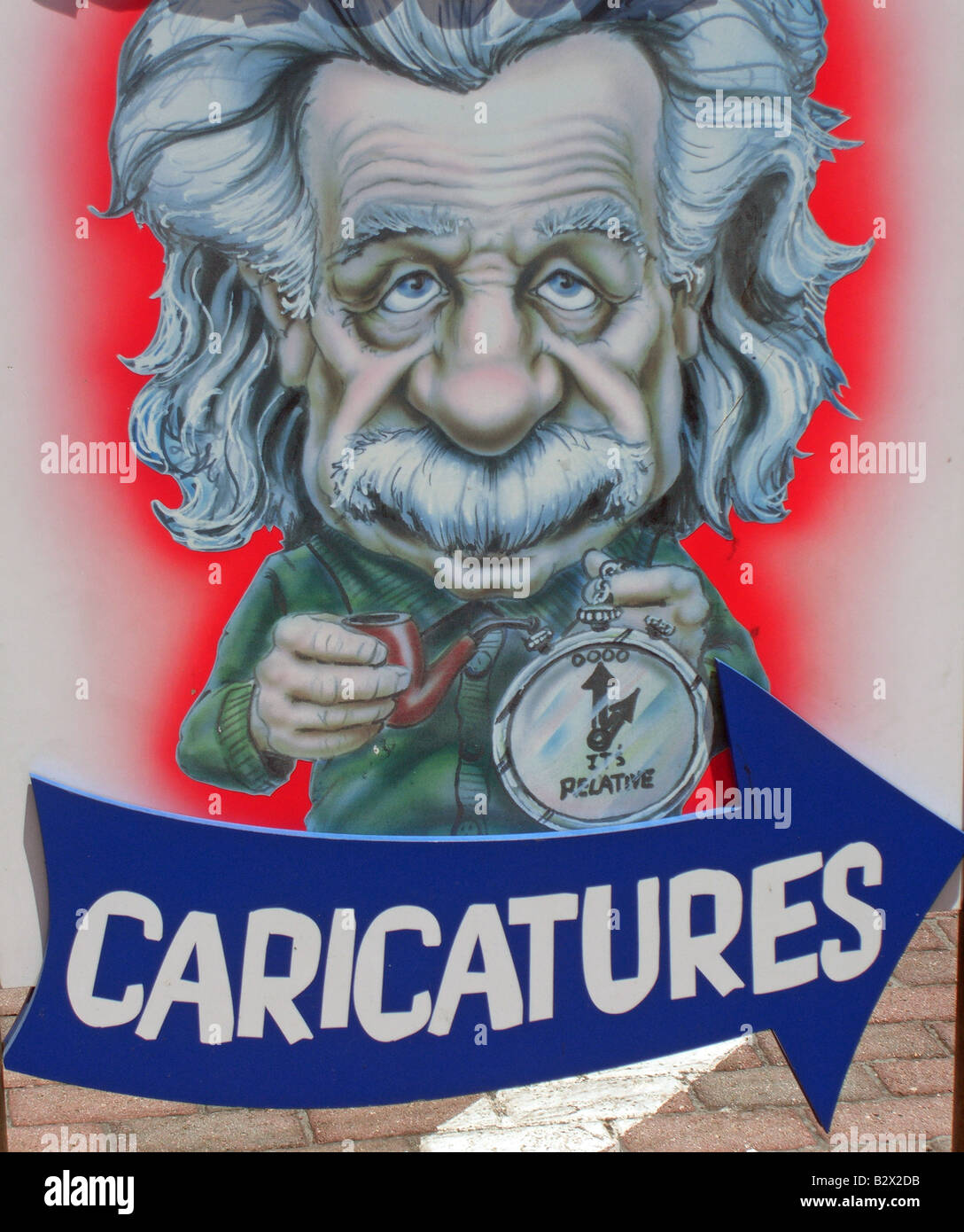 Universal caricature sign Stock Photo - Alamy