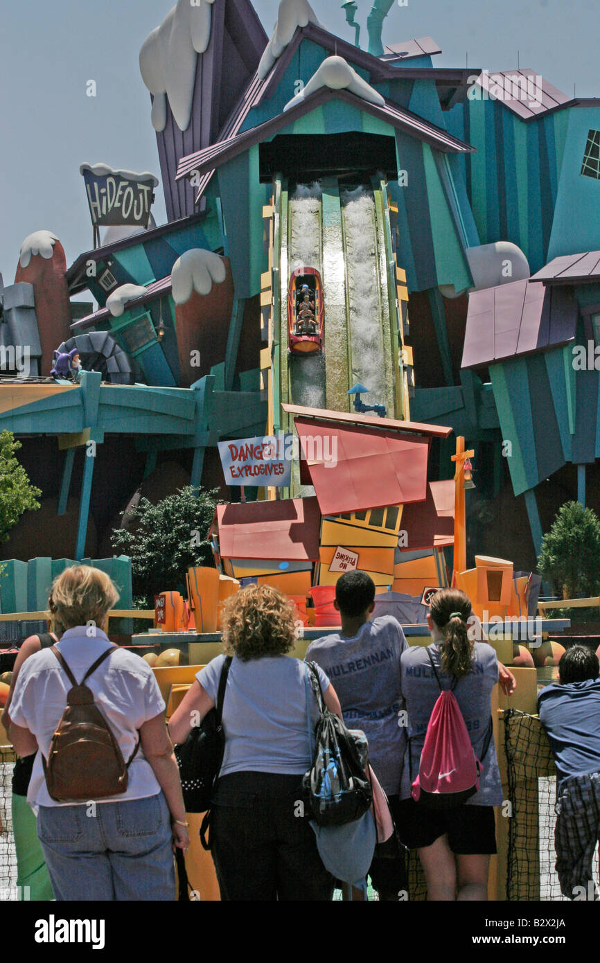 Universal waterfall ride Stock Photo - Alamy