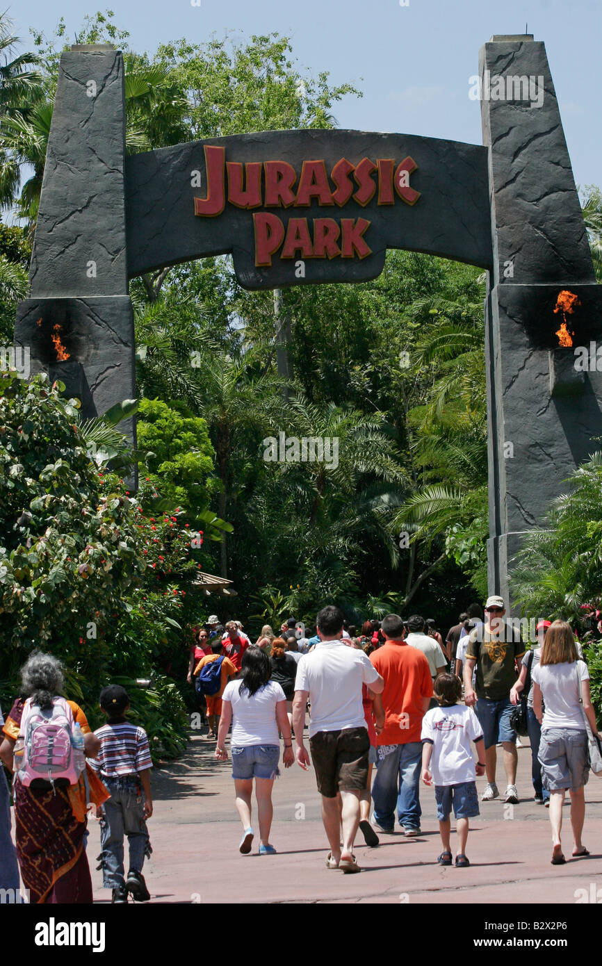 Universal Jurassic Park pylons Stock Photo - Alamy