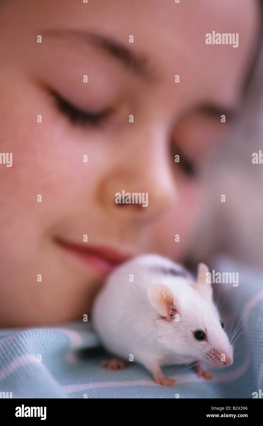 Pet mouse girl shoulder hi-res stock photography and images - Alamy