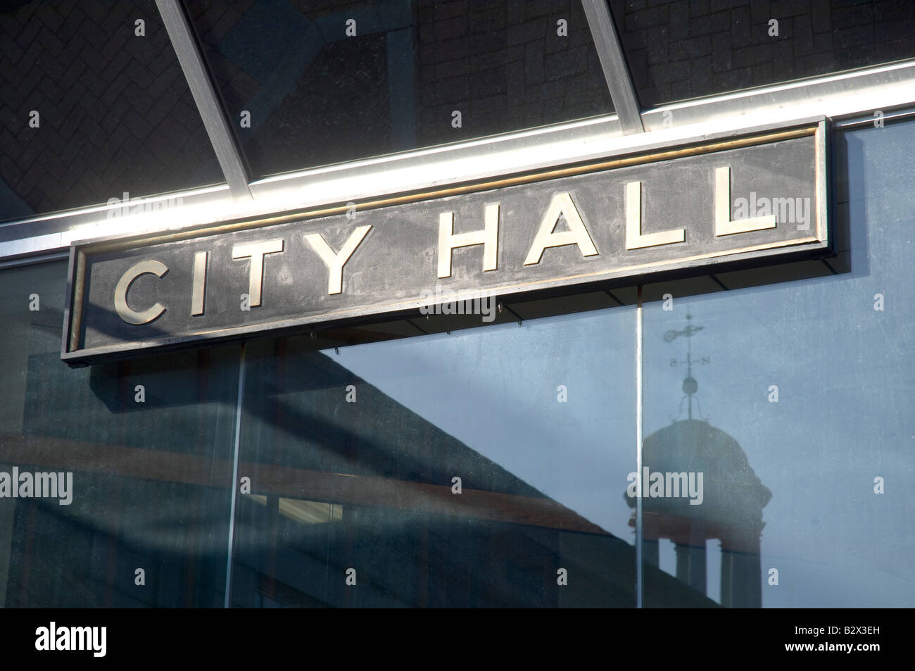 city hall sign in quincy massachusetts usa Stock Photo - Alamy