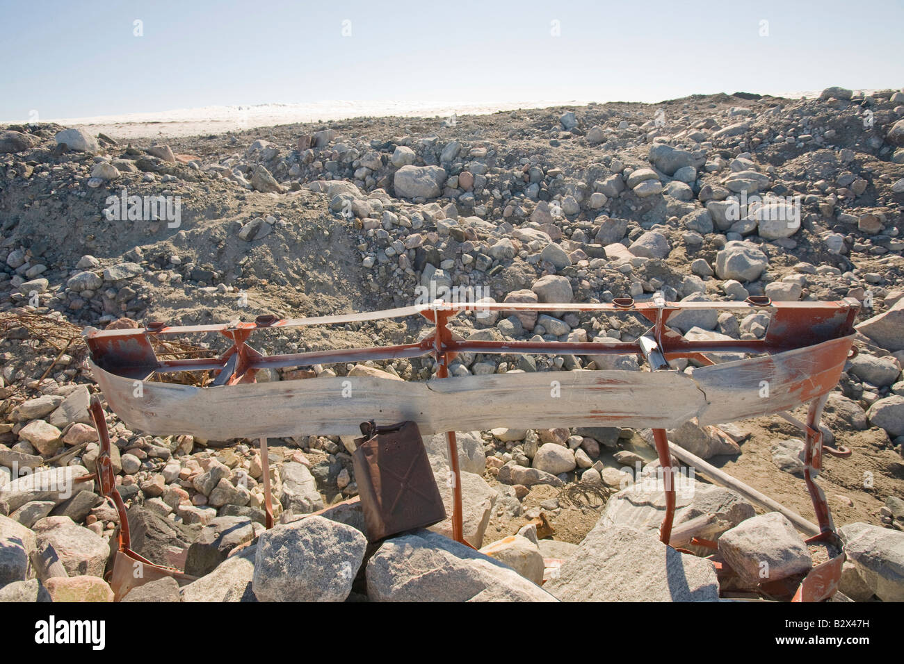 Rubbish left on the edge of the ice sheet by French led expedition that ...