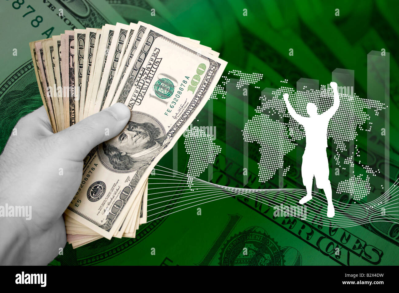 A concept image themed around money and business success Stock Photo ...