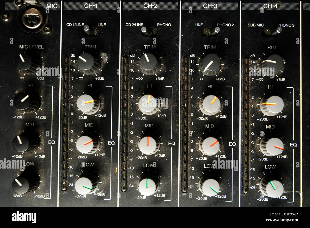 Dj equipment and sound system in an east london studio Stock Photo - Alamy