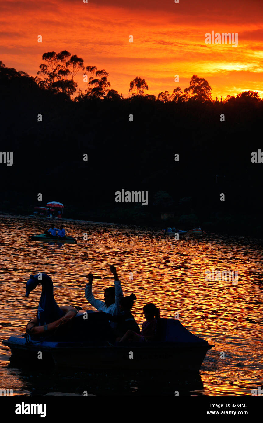 Boating at Ooty lake at sunset Stock Photo - Alamy