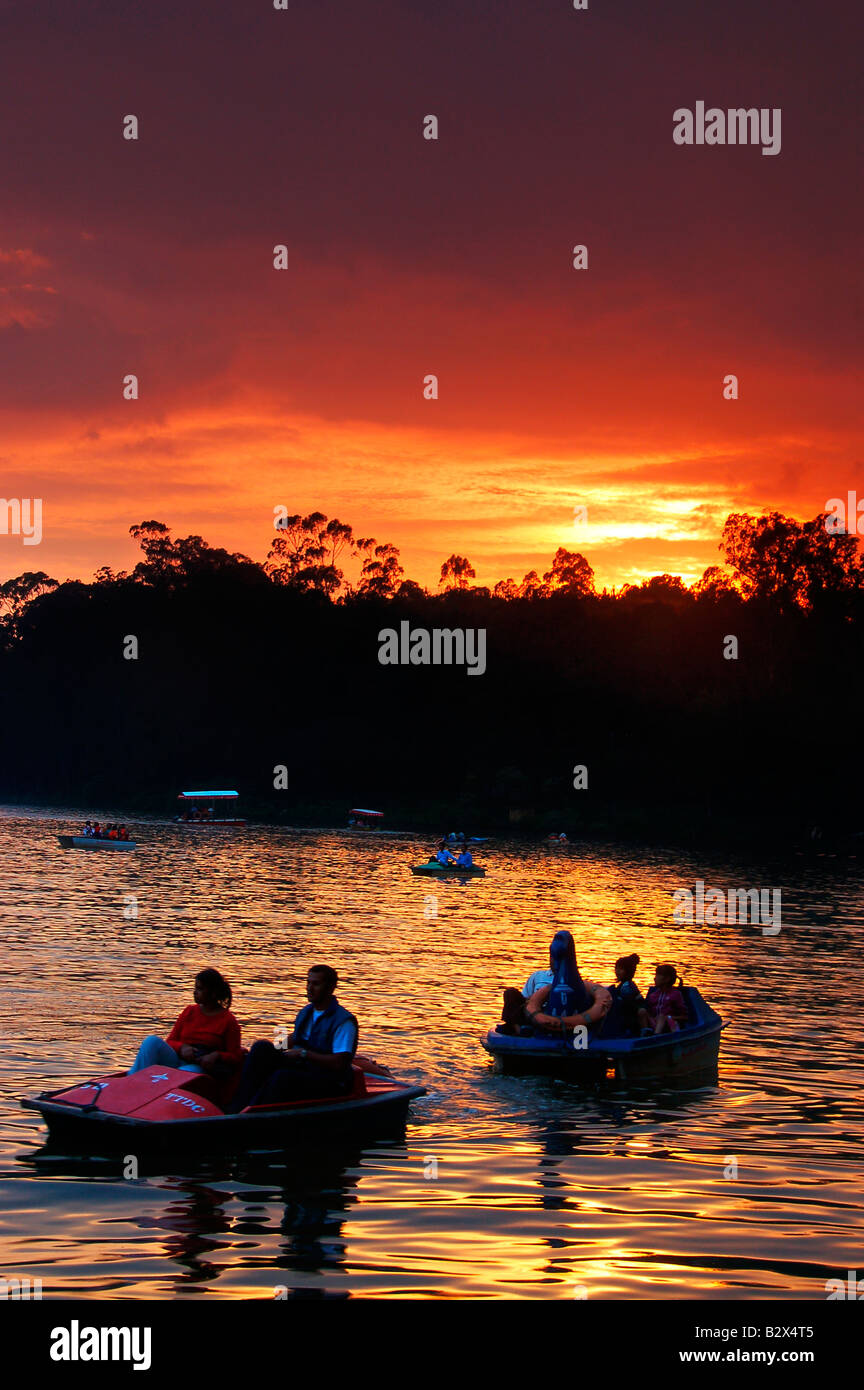 Boating at Ooty lake at sunset Stock Photo - Alamy