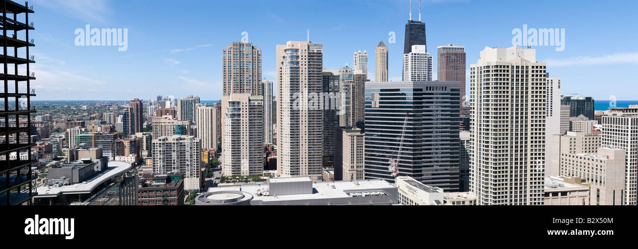 Aerial view of chicago river chicago hi-res stock photography and ...