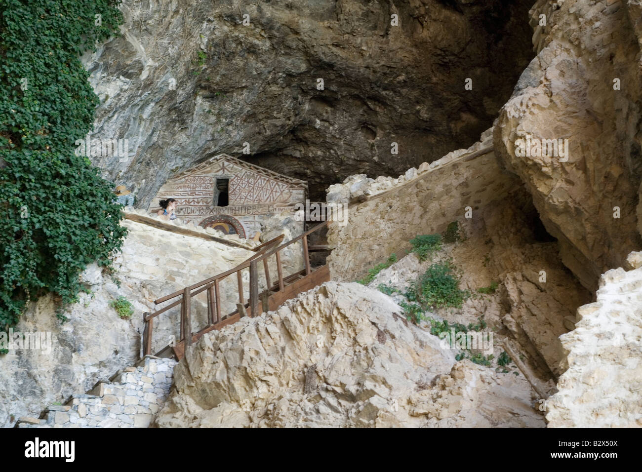 Greece Macedonia Megali Prespa lake Panagia Eleoussa Stock Photo - Alamy