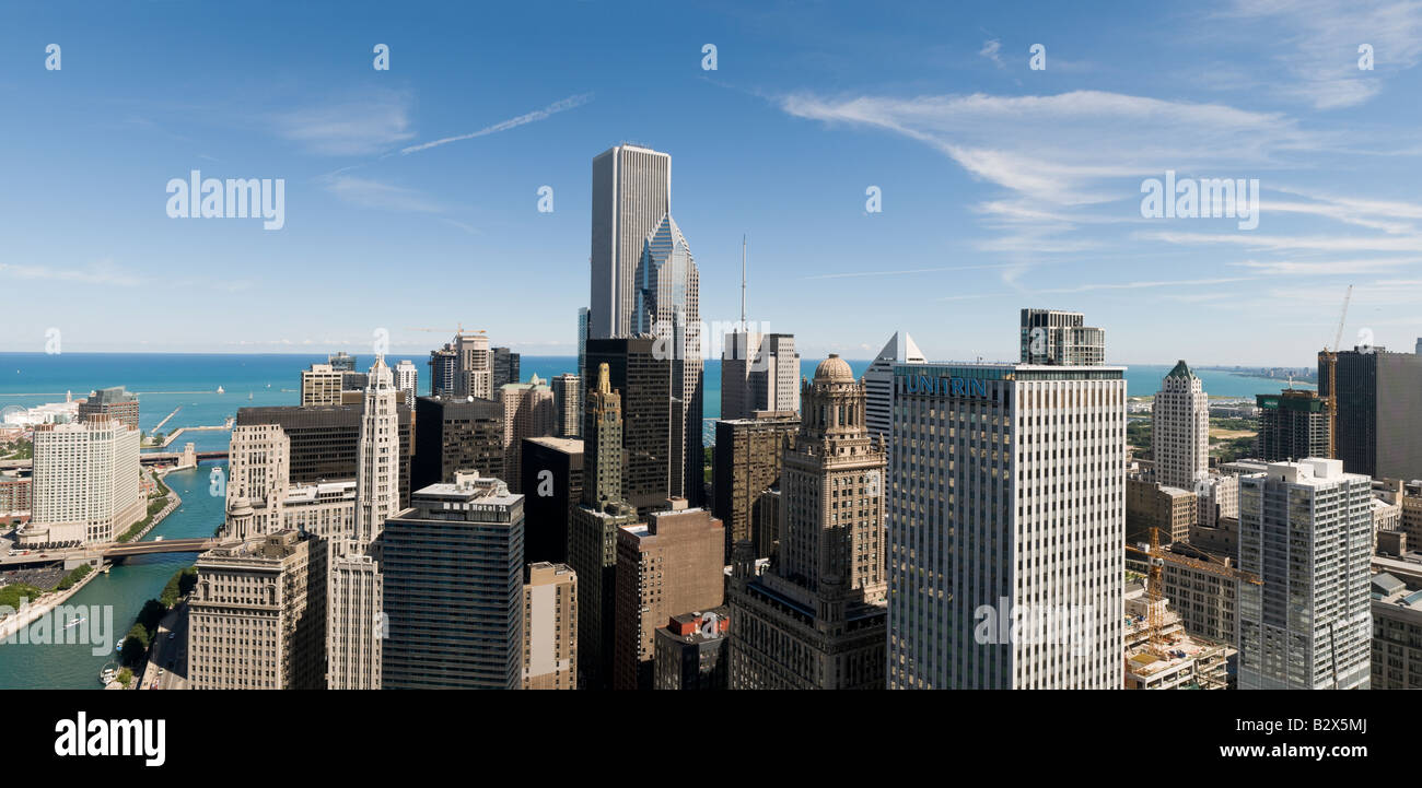 Aerial View of Chicago's East Loop Stock Photo - Alamy