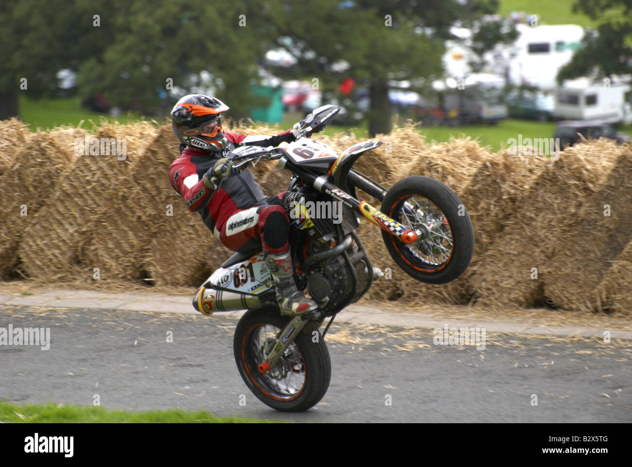 Stunt Motorbike Rider Stock Photo - Alamy
