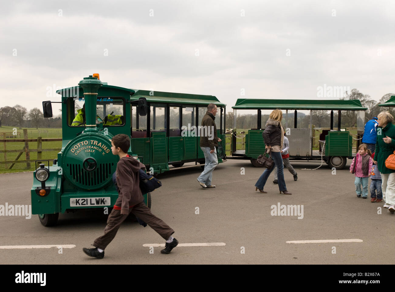 A Dotto Train used at Shugborough Hall to ferry visitors from the car ...