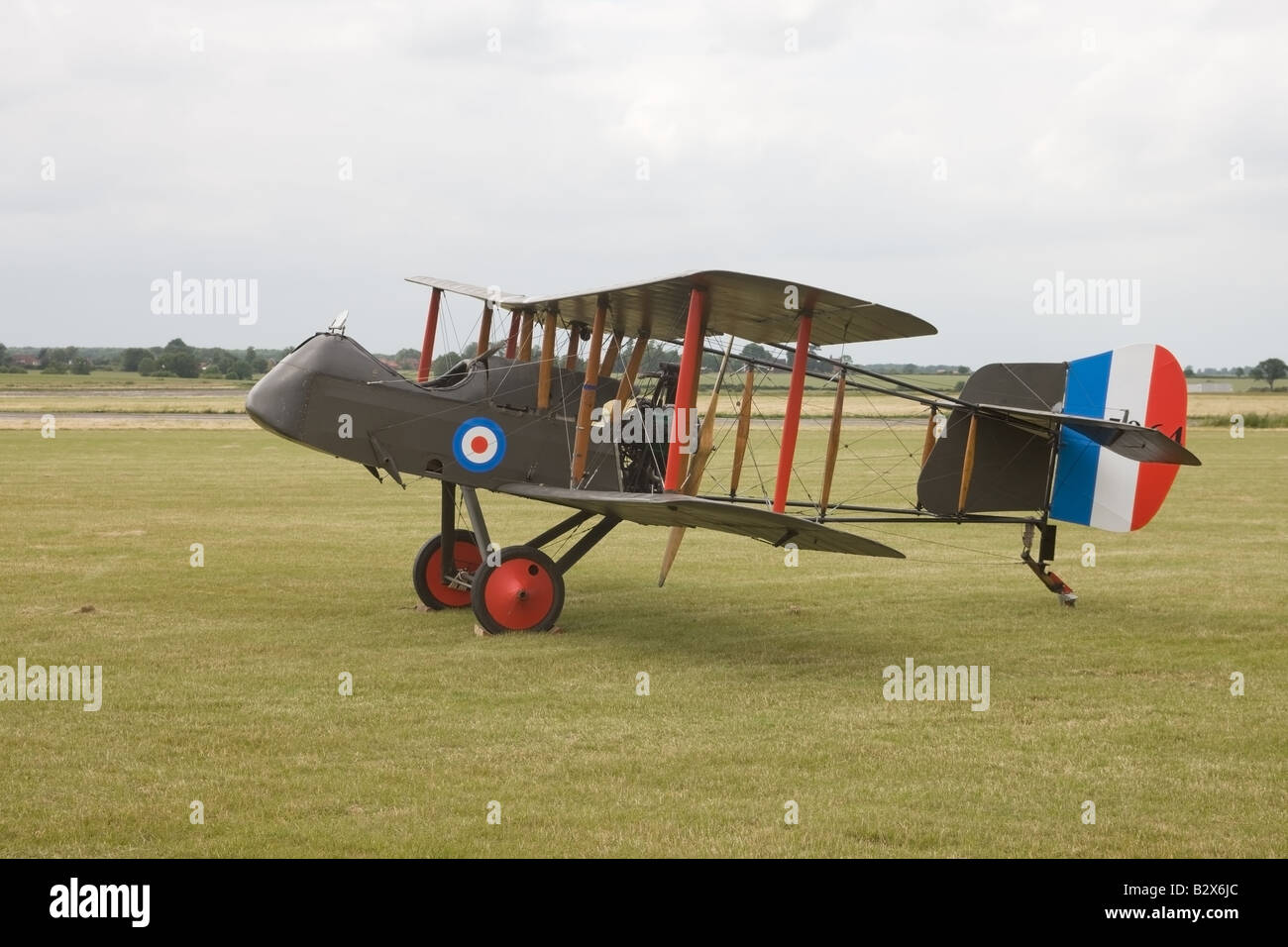 DH-2 Replica 5964 G-BFGH parked at Wickenby Airfield Stock Photo - Alamy