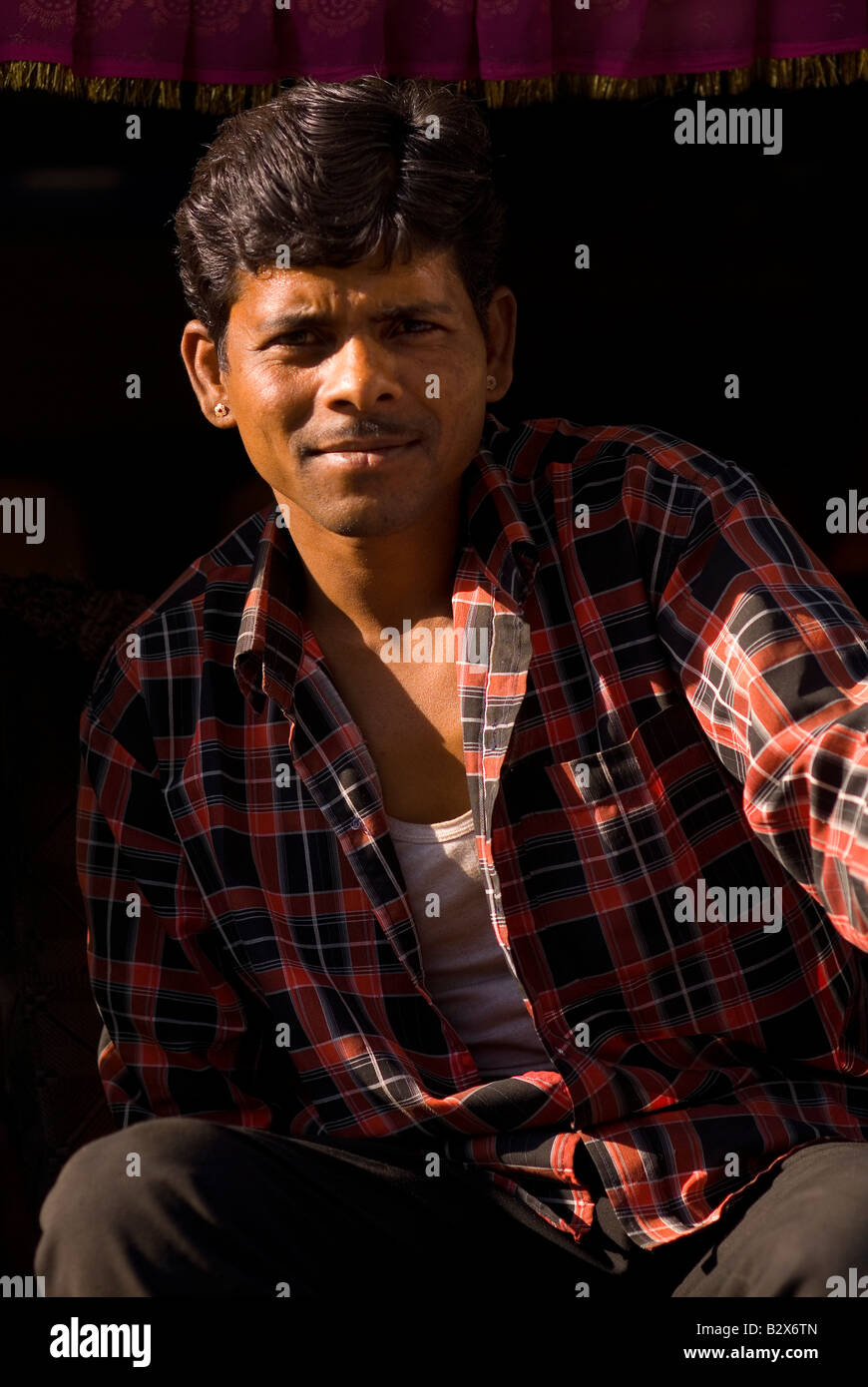 Portrait of Man, Village near Udaipur, Rajasthan, India, Subcontinent ...