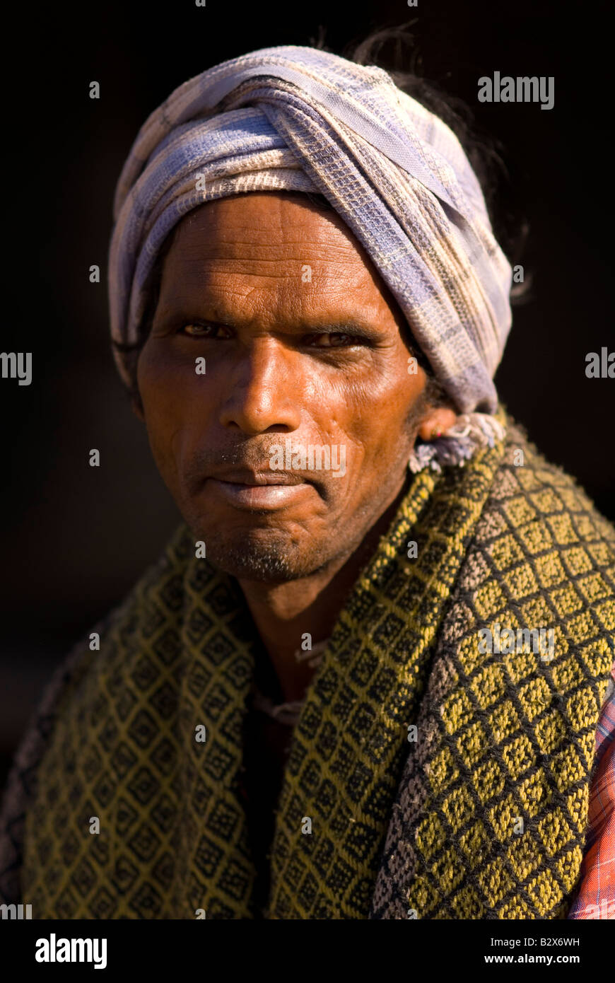 Portrait of Man, Village near Udaipur, Rajasthan, India, Subcontinent ...