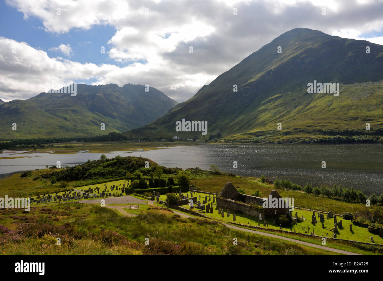 The ruined Clachan Duich Church and graveyard, Shiel Bridge, Glenshiel ...