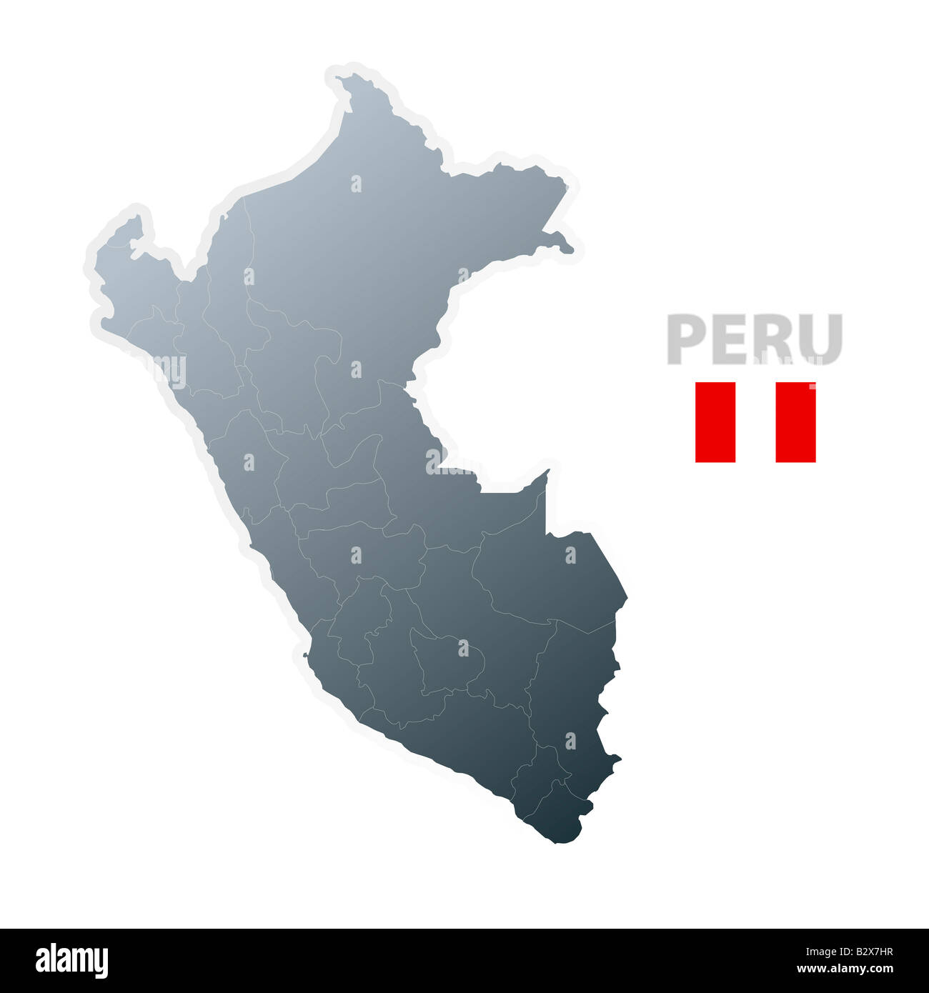 Vector illustration of the map with regions or states and the official ...