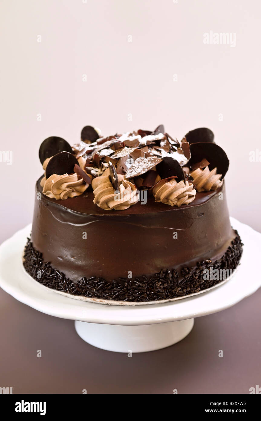 Round chocolate cake slice hi-res stock photography and images - Alamy