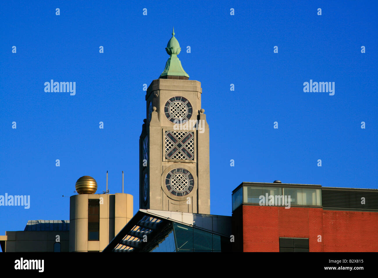 oxo tower blue skies london england uk gb Stock Photo - Alamy