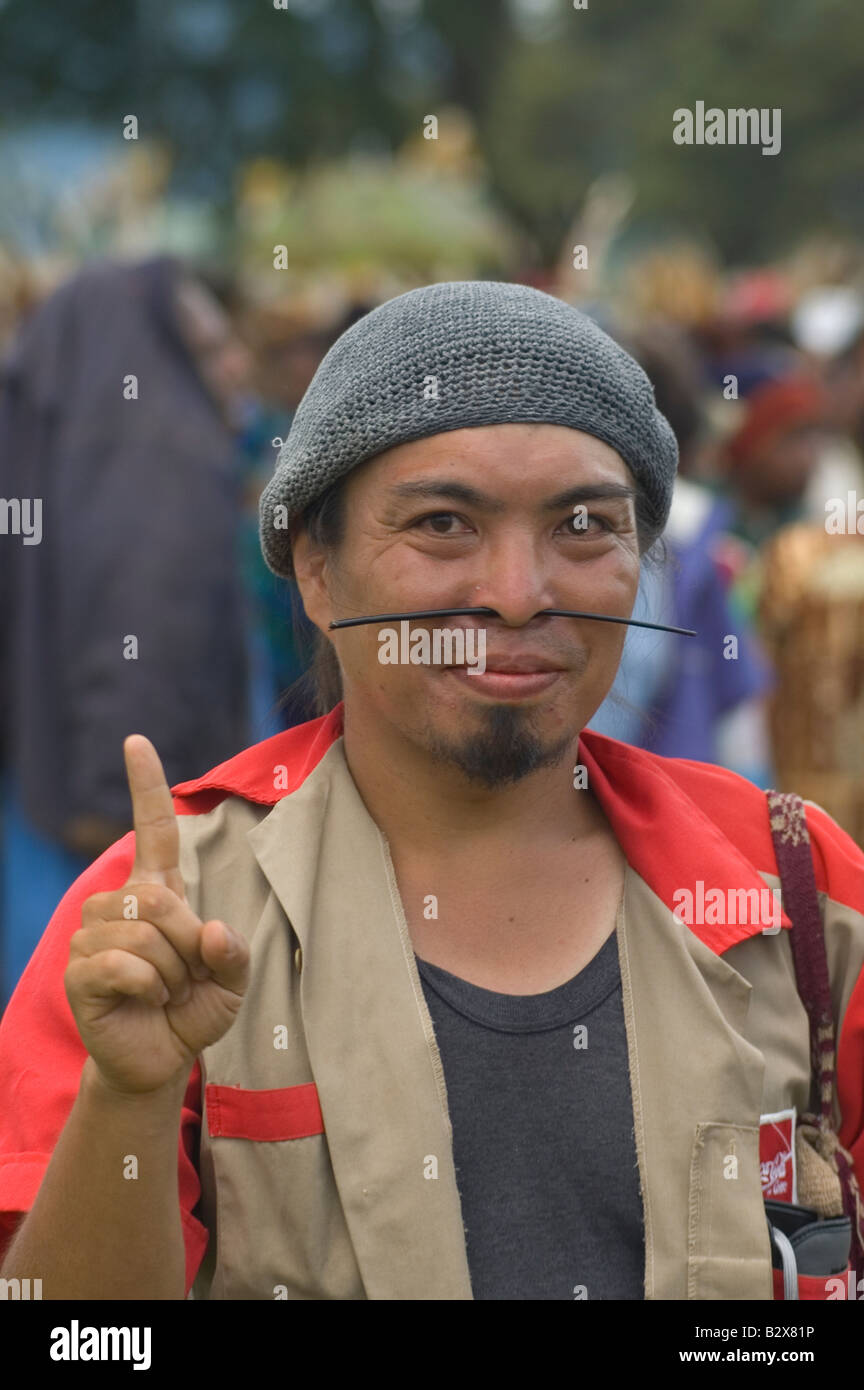 Japanese asian tourist going native in PNG Stock Photo - Alamy