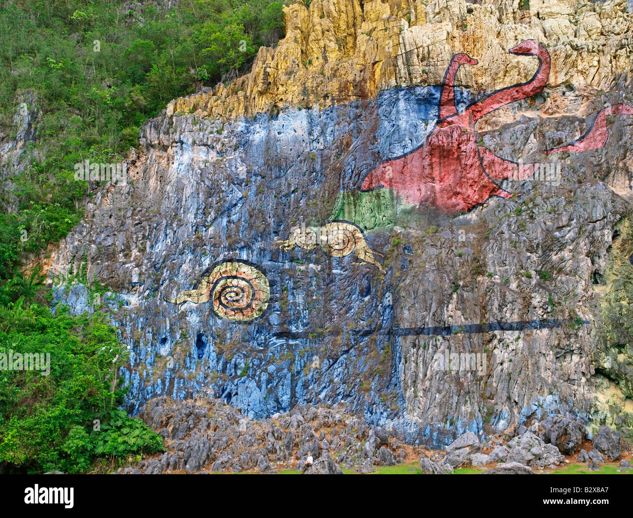 Cuba, rocks painted with prehistoric motives Stock Photo - Alamy