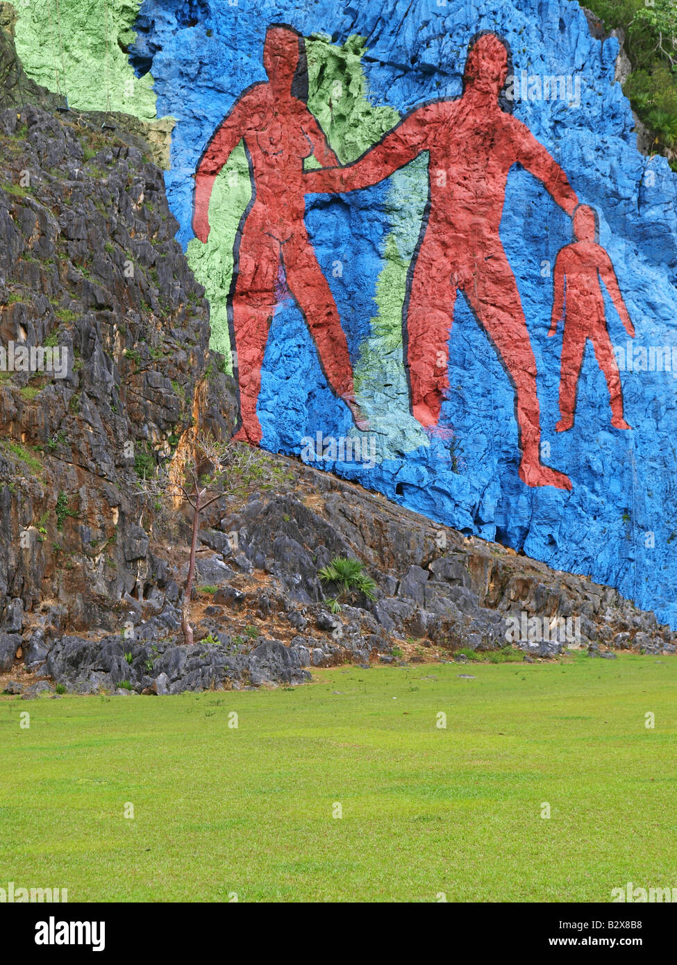 Cuba, rocks painted with prehistoric motives Stock Photo - Alamy