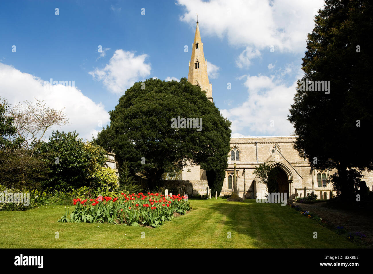 St Andrew's Church, Barnwell, Northamptonshire, England, UK Stock Photo ...