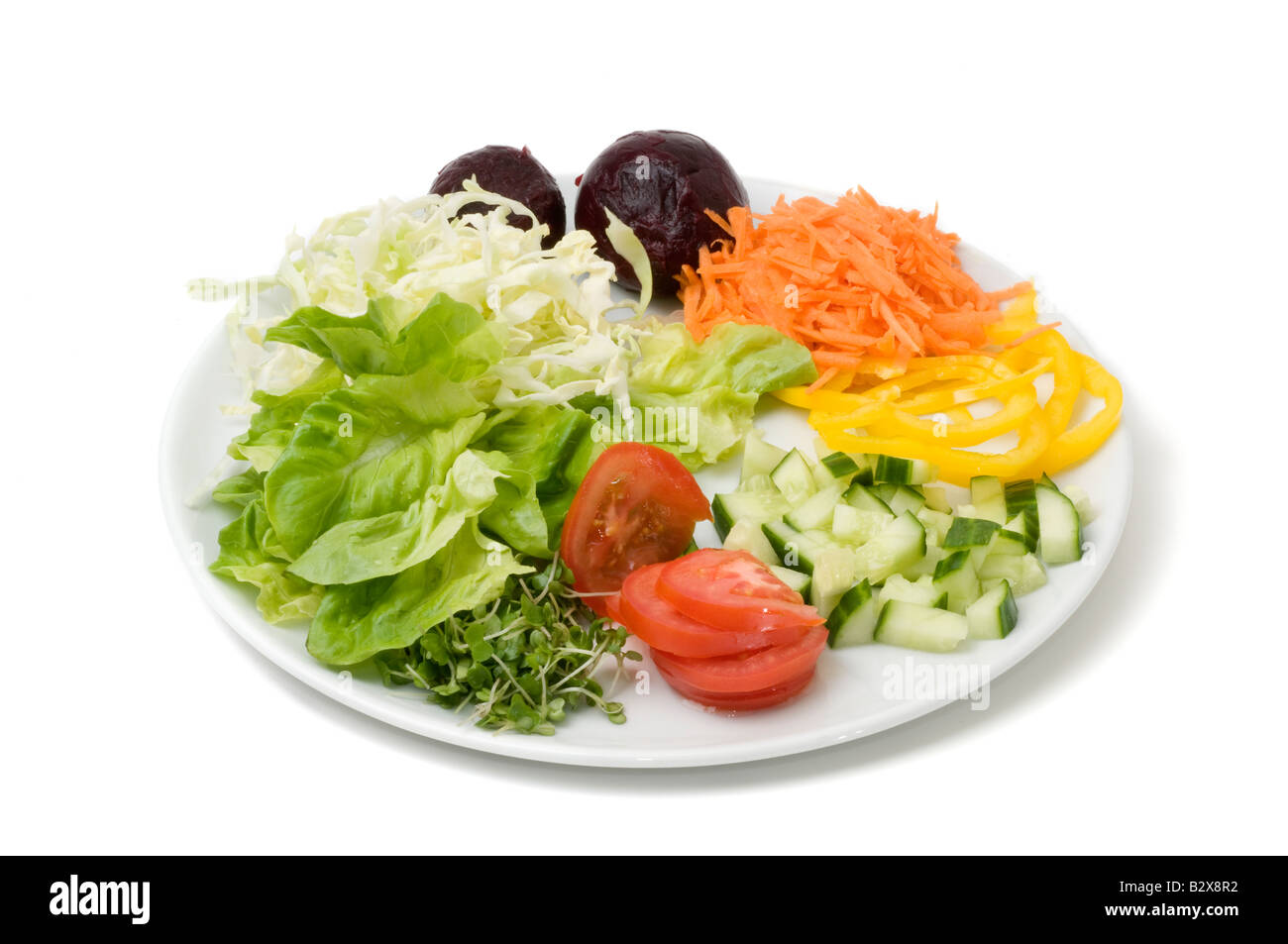 Close up chopped vegetables salad Cut Out Stock Images & Pictures - Alamy