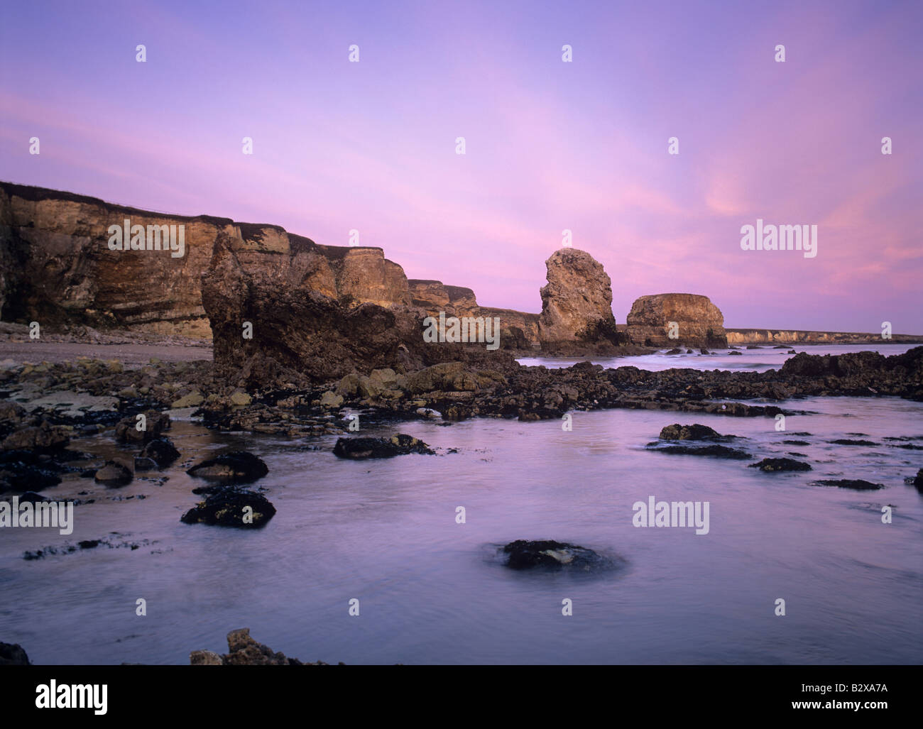 Rock stacks and cliffs at Marsden Bay South Tyneside Stock Photo - Alamy