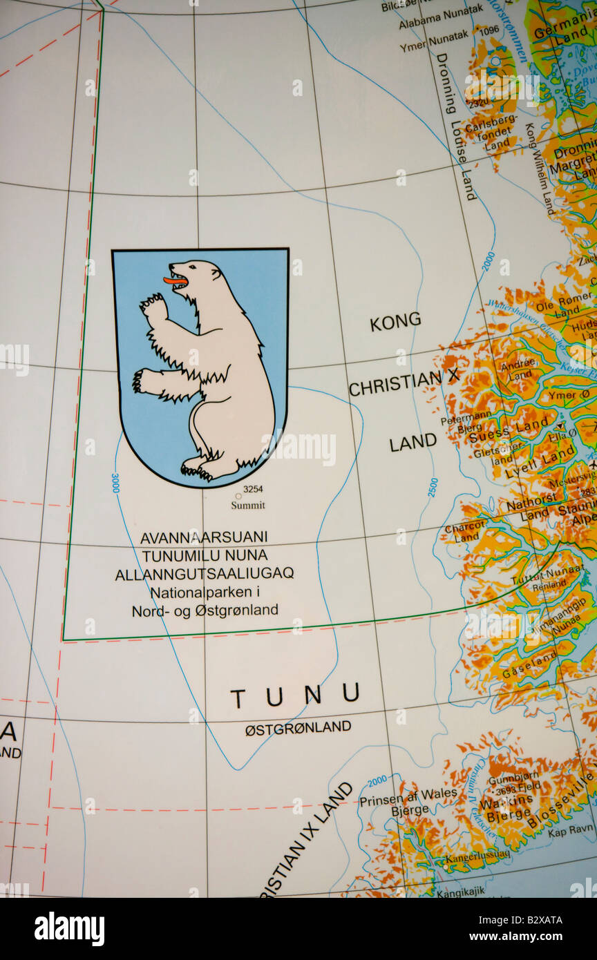 A map of Greenland Stock Photo - Alamy