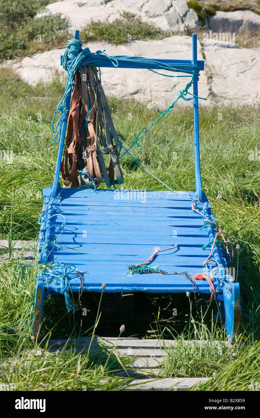 An Inuit sled in Ilulissat on Greenland Stock Photo - Alamy