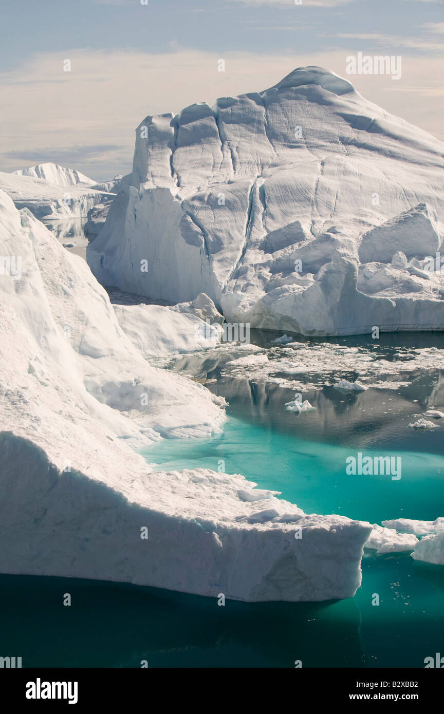 The Jacobshavn glacier or Sermeq Kujalleq drains 7% of the Greenland ...