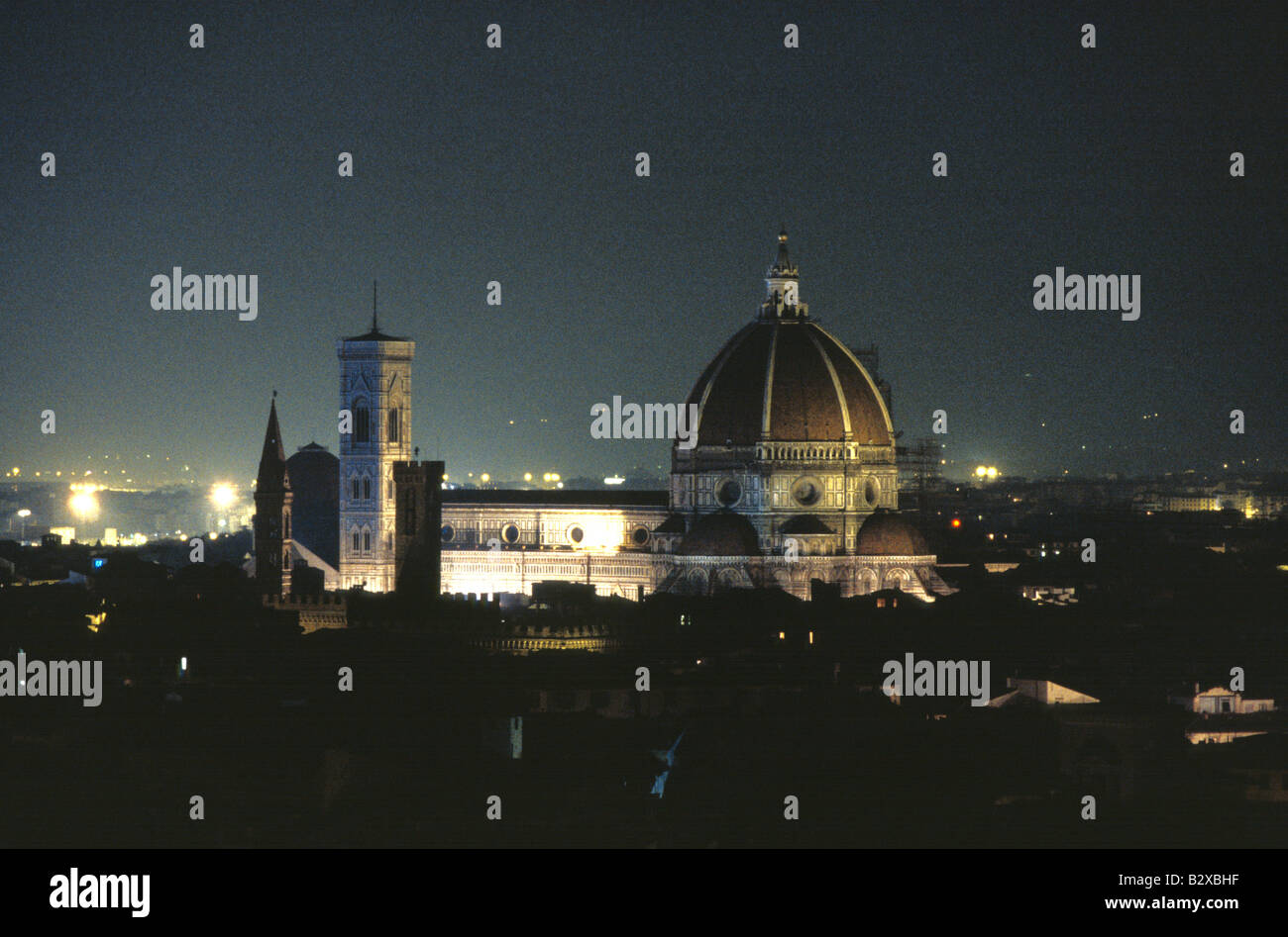 Il Duomo Cathedral at night in Florence Italy Stock Photo - Alamy