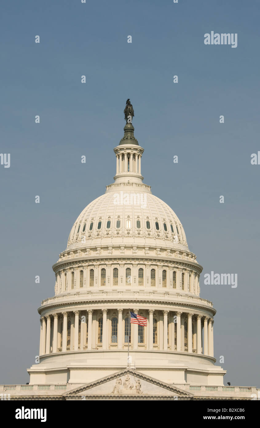 The dome of the Capitol Building legislative branch of the US ...