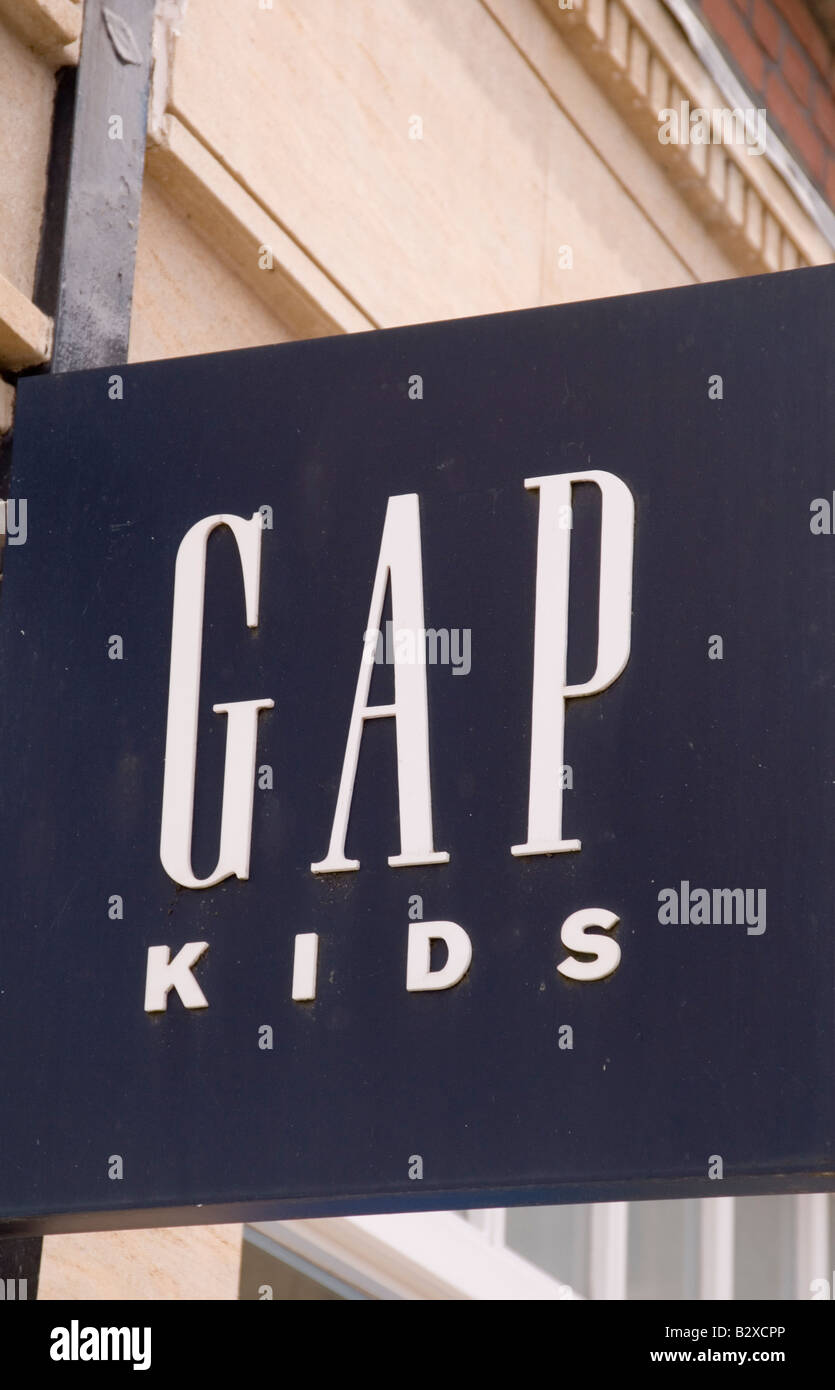 Gap Kids Sign Stock Photo - Alamy