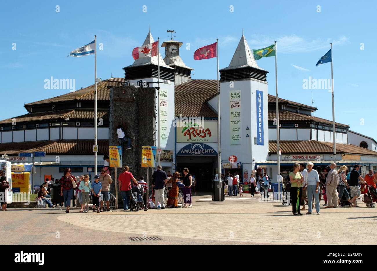 Entertainment complex on the seafront at Bournemouth southern England ...
