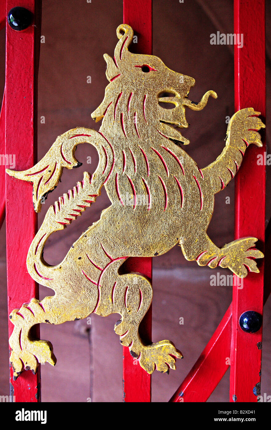 Lion motif shrewsbury coat of arms adorning hi-res stock photography ...
