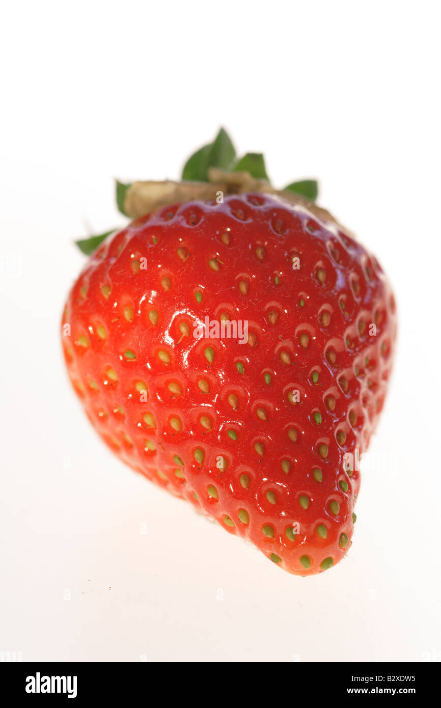 fat strawberry from the bottom - isolated Stock Photo - Alamy
