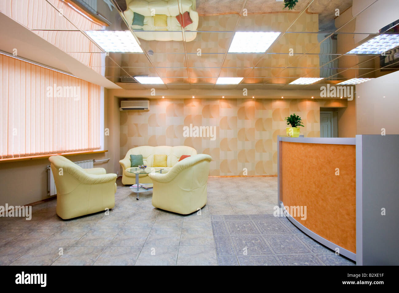 Interior of modern reception room in office Stock Photo - Alamy