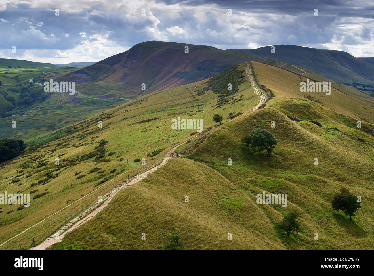 View of Mam Tor from Loose Hill, Peak District Stock Photo - Alamy