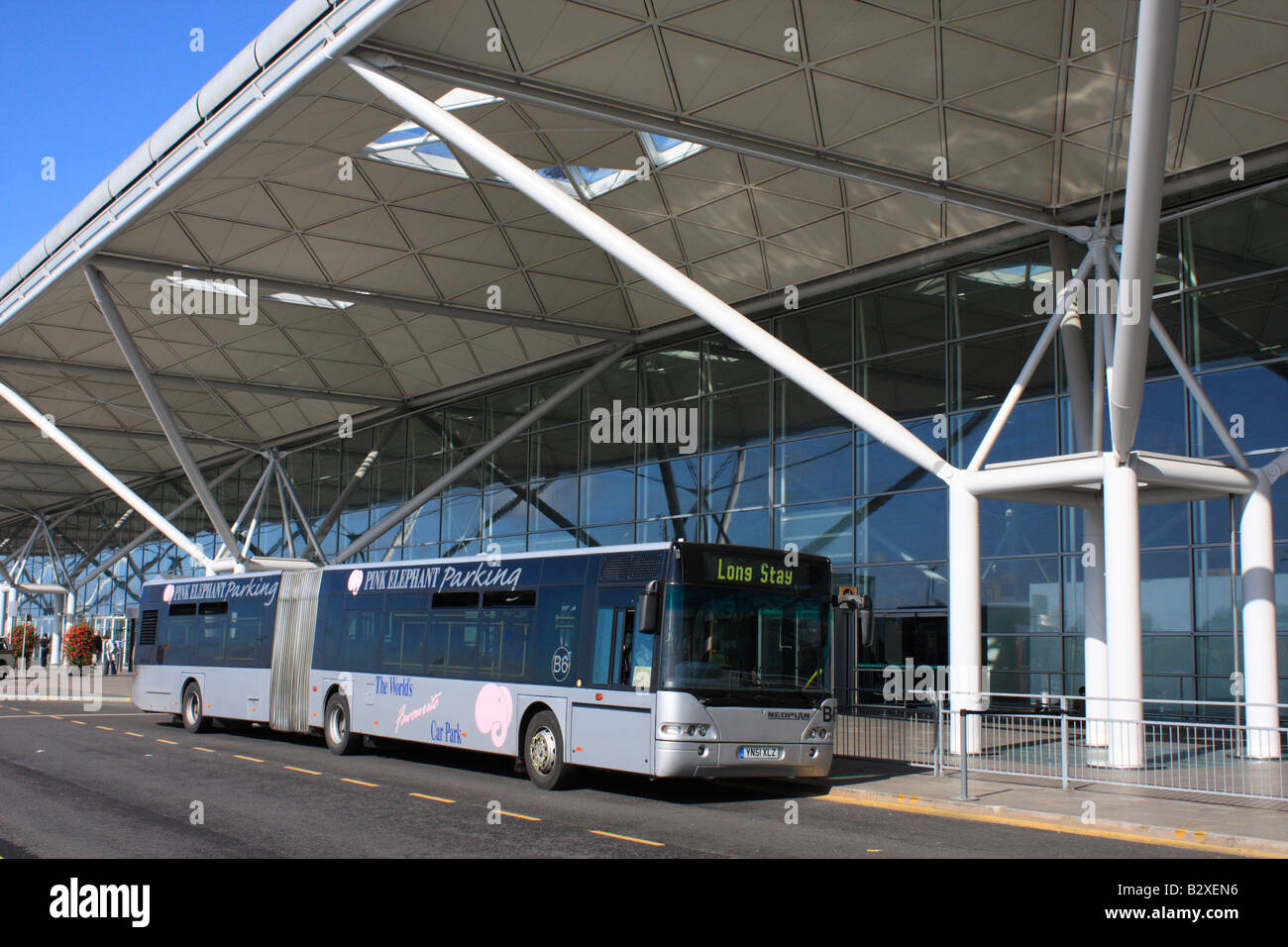 stansted airport arrival and departure entrance essex england uk gb ...
