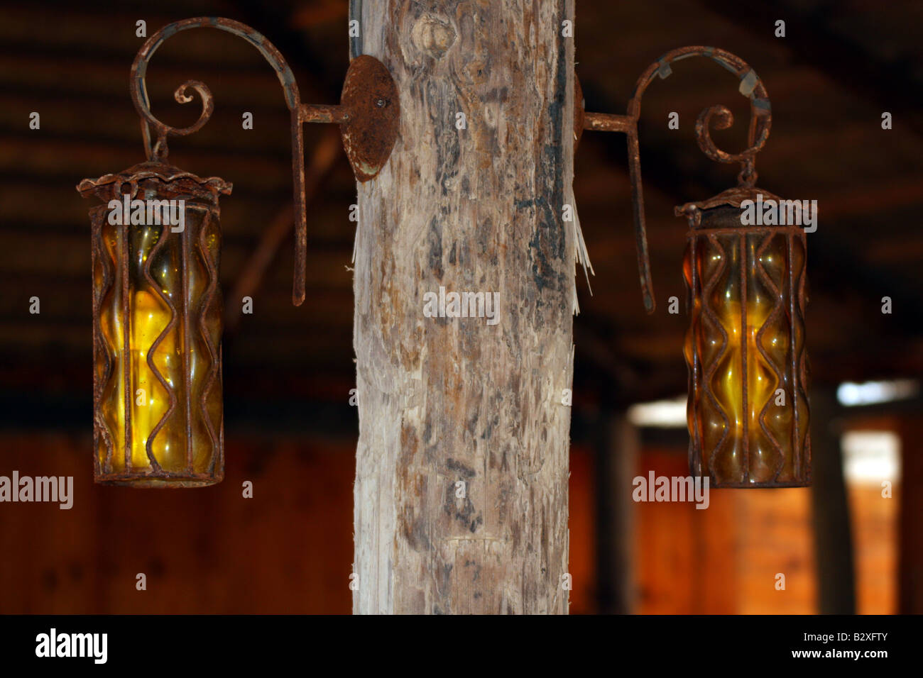 Two old lanterns Stock Photo - Alamy