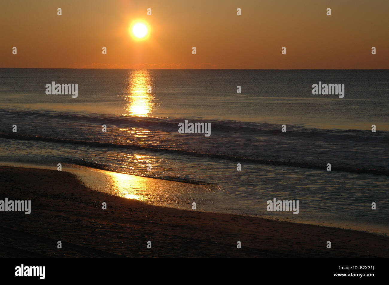 Sunrise at Topsail Island Beach Stock Photo - Alamy
